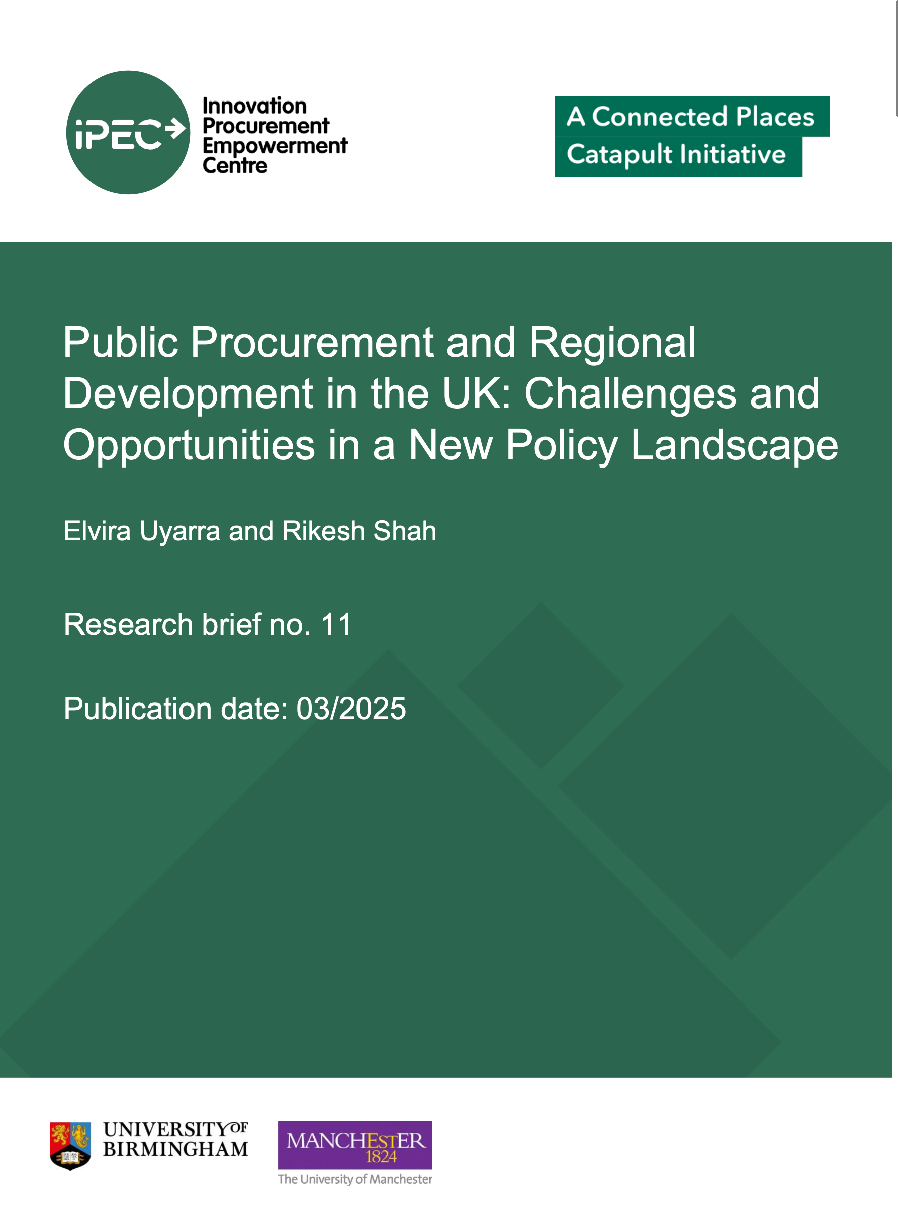 Public Procurement and Regional Development in the UK - Connected ...